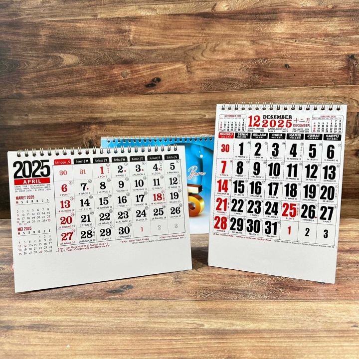 Kalender Meja Kerja Angka Besar 2025 | Lazada Indonesia