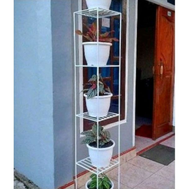 STANDING RAK POT HIAS MODEL PERSEGI 5 TINGKAT MURAH | Lazada Indonesia