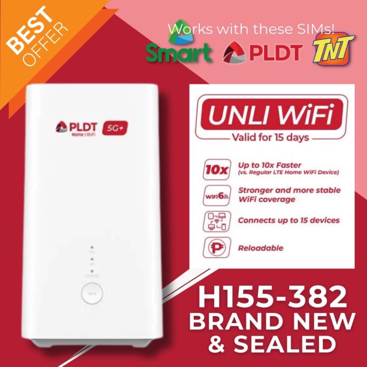 5G PLDT Home WiFi H155-382/ H153-381 with 15days UNLIMITED INTERNET ...