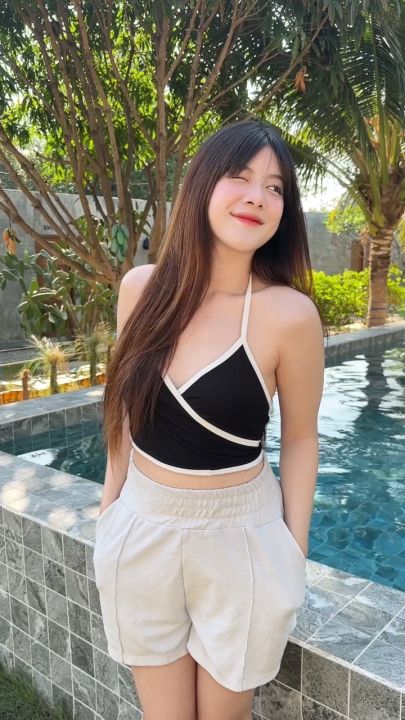 🌈SpinnyHouse🌈บิกีนี่ ผ้ายืดสาวอวบใส่ได้ค่า ใส่ไปทะเลจึ้งสุด 🐝 ผ้าเย็บประกบไม่บาง ผูกตามชอบได้เล ...