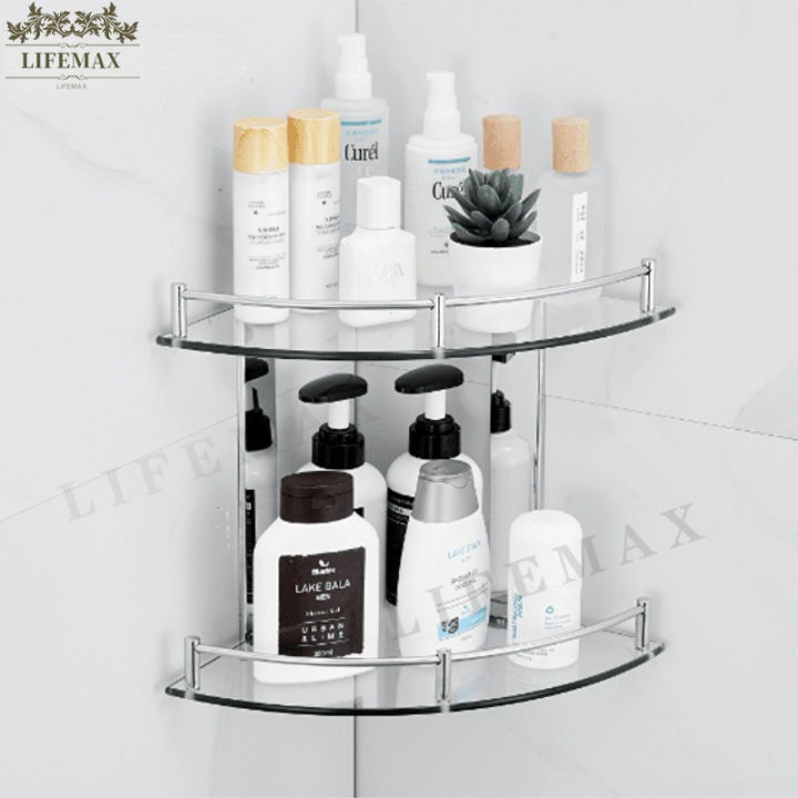 [SG Seller]Stainless Steel Bathroom Corner Storage Rack Rectangular ...