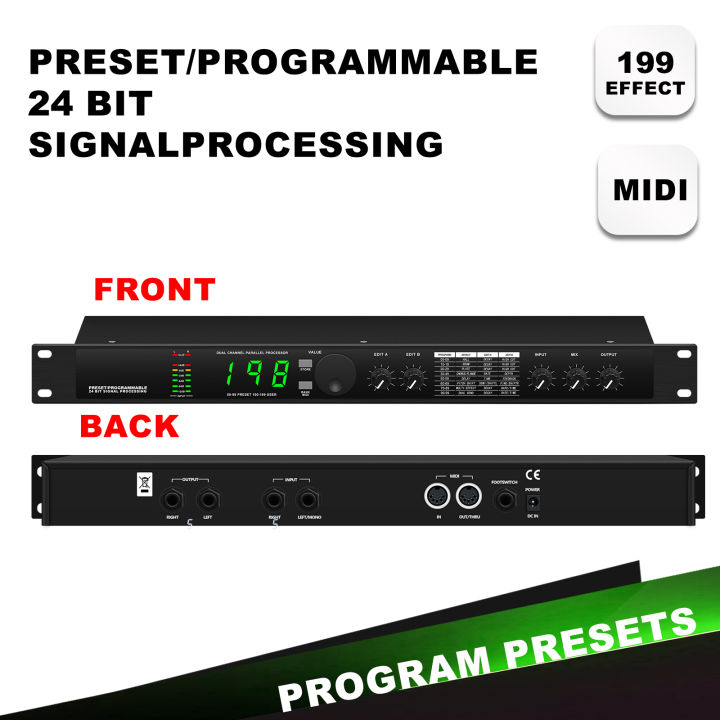 Professional digital reverberation multi effect DSP processor audio ...