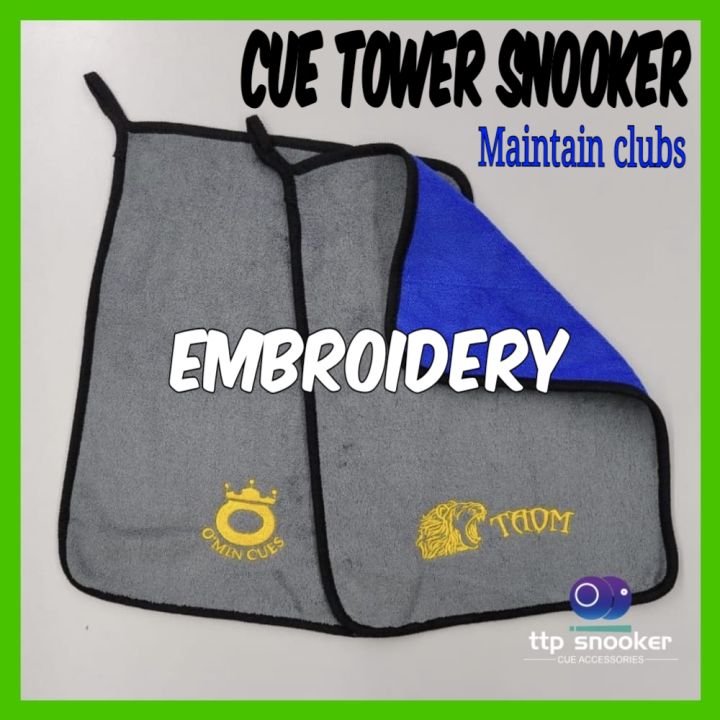 Special embroidery logo maintenancel towel snooker cue | Lazada