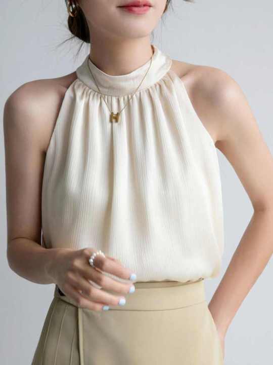 Alisa.Sonya Women's White Spring and Summer French Small Suspender ...
