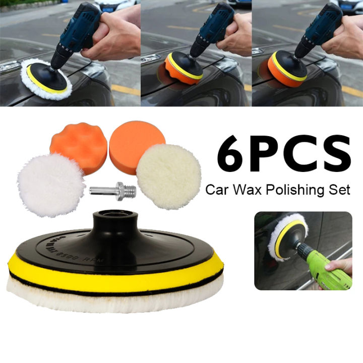 6PCS Polishing Sponge Pads Waxing Buffing Pad Car Auto Sponge Polisher ...
