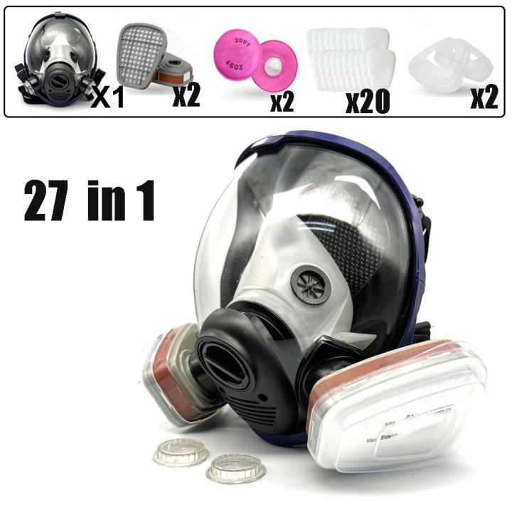 Full Face Gas Mask Chemical Biological Radioactive Contamination ...