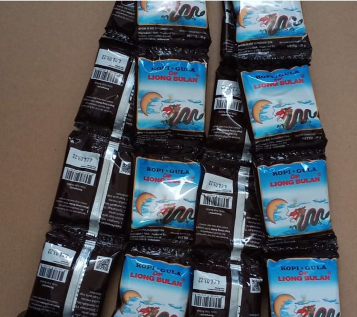 Kopi LIONG BULAN..Kopi saset dengan kemasan berlambang naga dan bulan ...