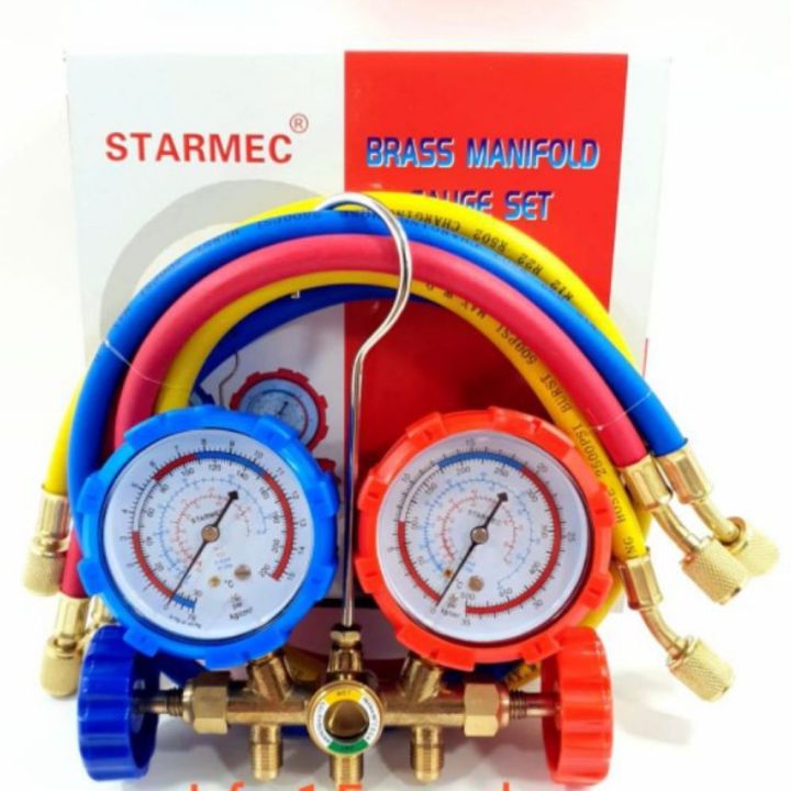 testing double manifold double R22 pengisian ac mobil 220 / 500 / 800 ...