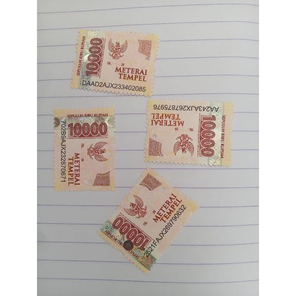 Materai 10000 100% alsi, 100 baru | Lazada Indonesia