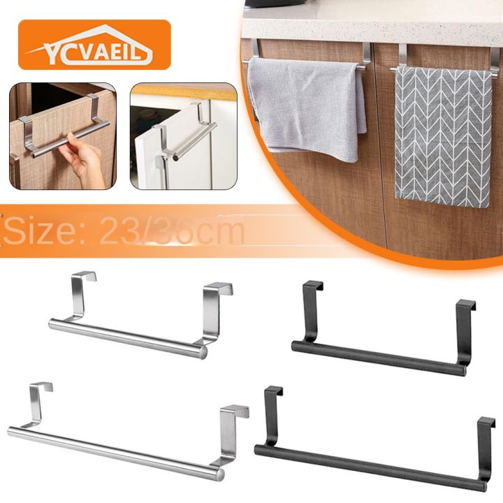 Towel Rack Over Door Towel Bar Hanging Holder Stainless Steel Kitchen ...