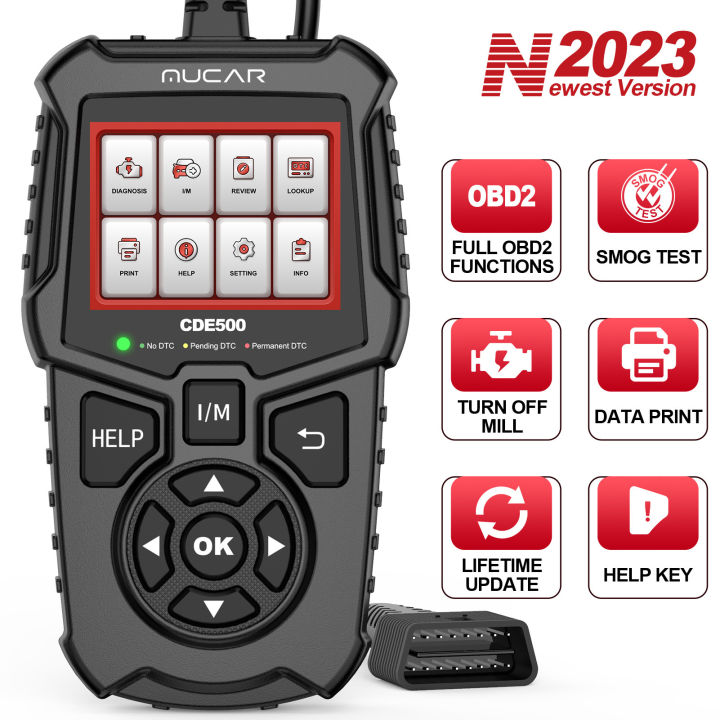 MUCAR CDE500 OBD2 Scanner Check Engine Car Code Reader with Lifetime Upgrade Car Diagnostic ...