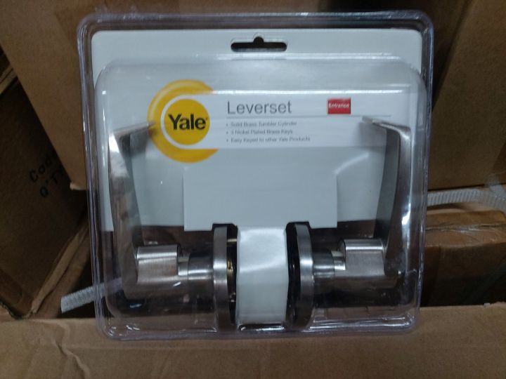 YALE ENTRANCE LEVER SET STRAIGHT HANDLE MODEL VL5387 US 15 AND US 5 ...