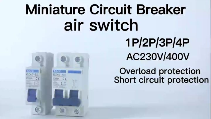 DC Circuit Breaker AC Circuit Breaker 10A 25A 32A 63A 2P Solar Mini AC ...