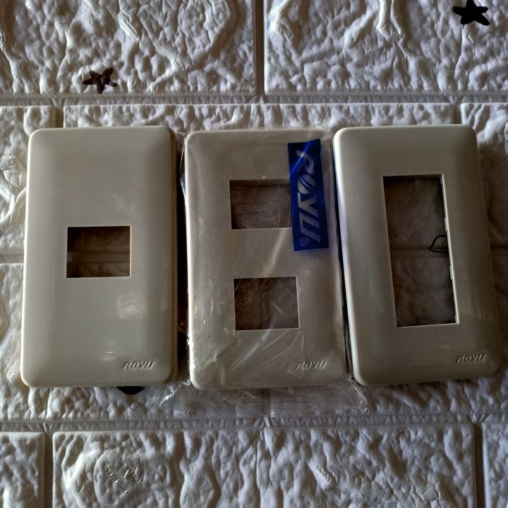 royu classic series 1gang plate,2gang plate,3gang plate cream wiring ...