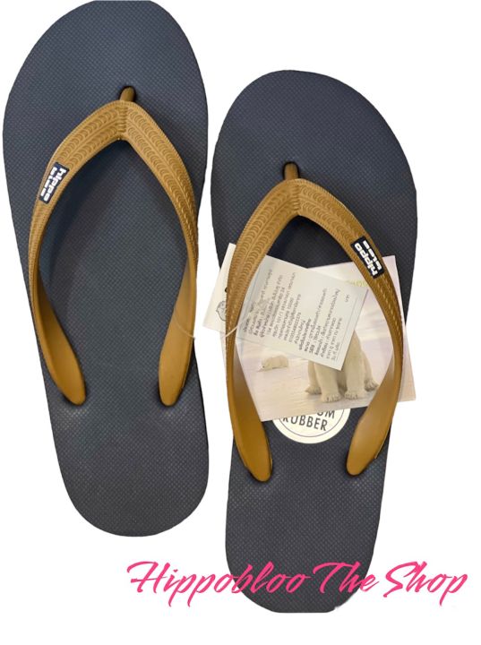 รองเท้าแตะหูหนีบ hippobloo ผลิตจากยางแท้ธรรมชาติ100% | Lazada.co.th