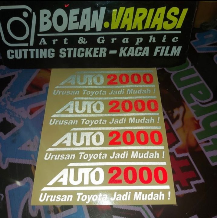 Cutting sticker toyota sticker AUTO 2000 | Lazada Indonesia