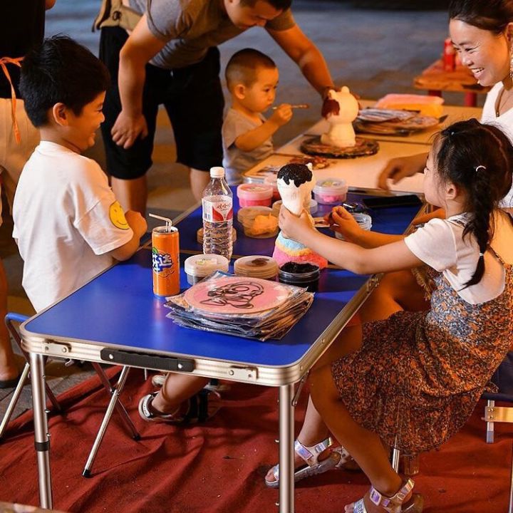 VOVOVA Outdoor Folding Table 6Ft 120*60cm Thickened Alloy camping table ...