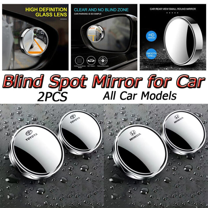 【All Car Models】2PCS Car Blind Spot Mirror 360 Degree Adjustable HD ...