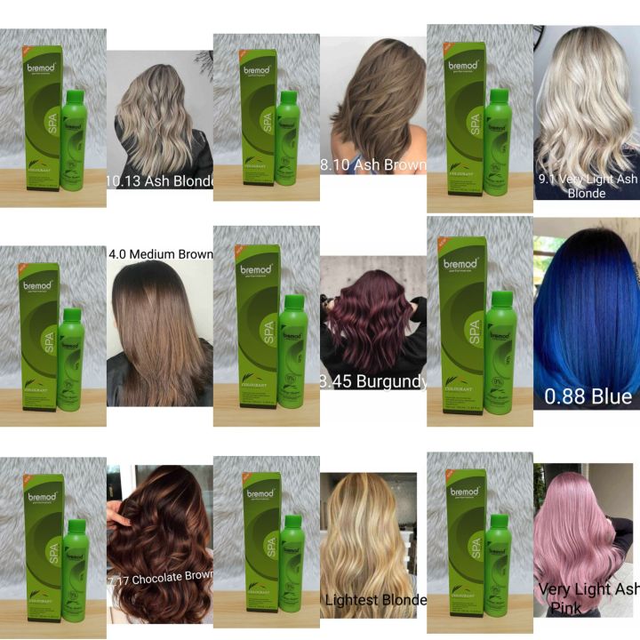 Bremod Performance Hair Color Long Lasting Colourant Set with Oxidizer ...