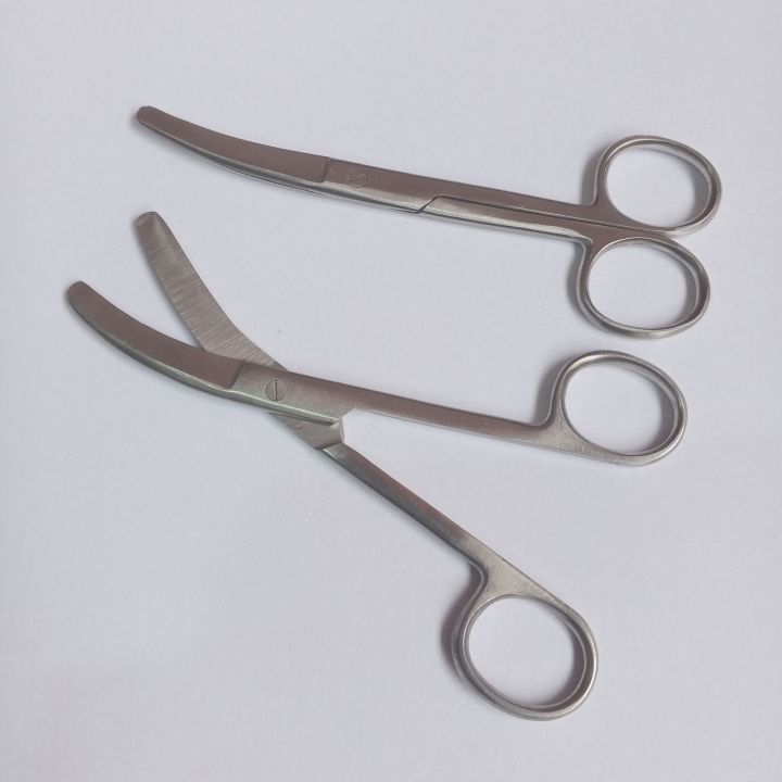 Gunting Operasi bedah Tumpul bengkok 14 cm / Gunting tali pusat 14 cm ...