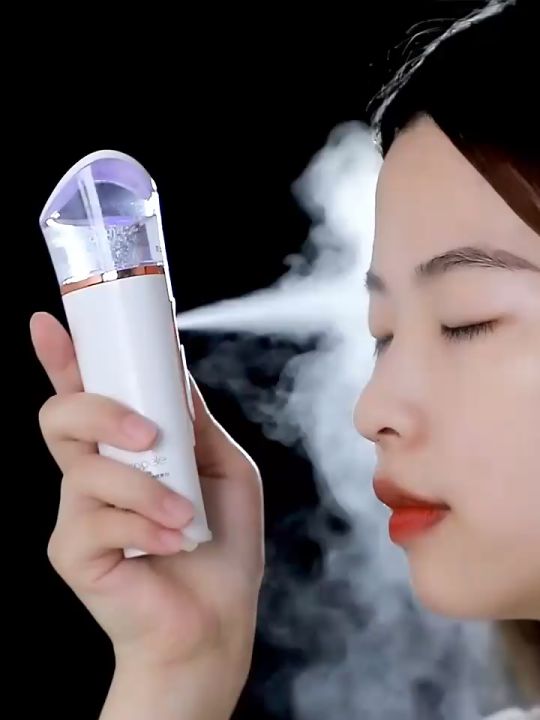 Nano Spray Facial Steamer Mini Handheld Portable Mist Sprayer with Skin ...