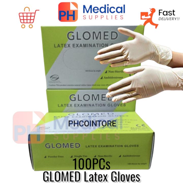 Glomed Latex Examination Gloves 100pcs and Other Brand Gloves | Lazada PH