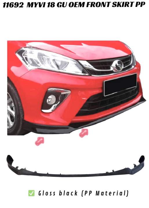 Perodua Myvi 2018 2019 2020 gear up OEM front rear lip skirt diffuser ...