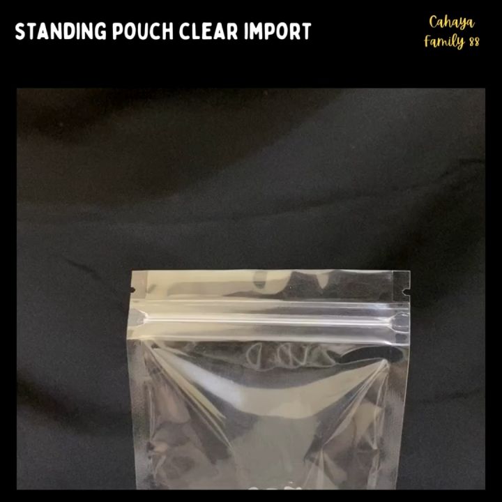 ( 20 Lembar ) STANDING POUCH CLEAR TRANSPARAN ZIPLOCK PLASTIK KLIP ...