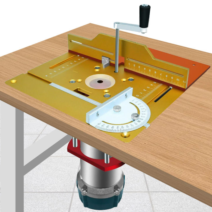 อัพเกรดอลูมิเนียม Router Table ใส่แผ่นงานไม้ชุดเครื่องมือ Miter Gauge ...