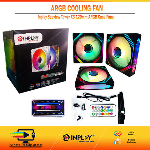INPLAY Seaview Tower X3 FAN With HUB and REMOTE | Reverse Airflow Fan ...