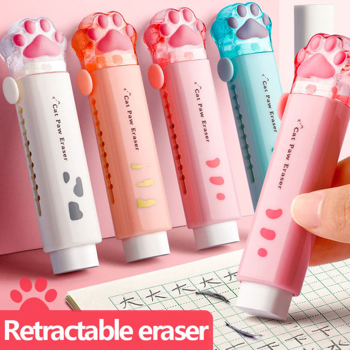 Cute Retractable Eraser Kids drawing rubber erasers Children School ...
