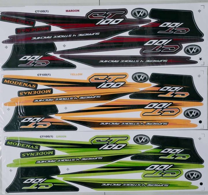 Modenas CT100 (1) Body Sticker | Lazada