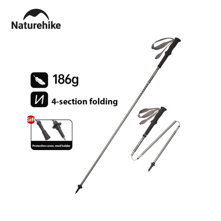 Naturehike 4-section Outdoor Ultralight collapsible Walking Sticks ...