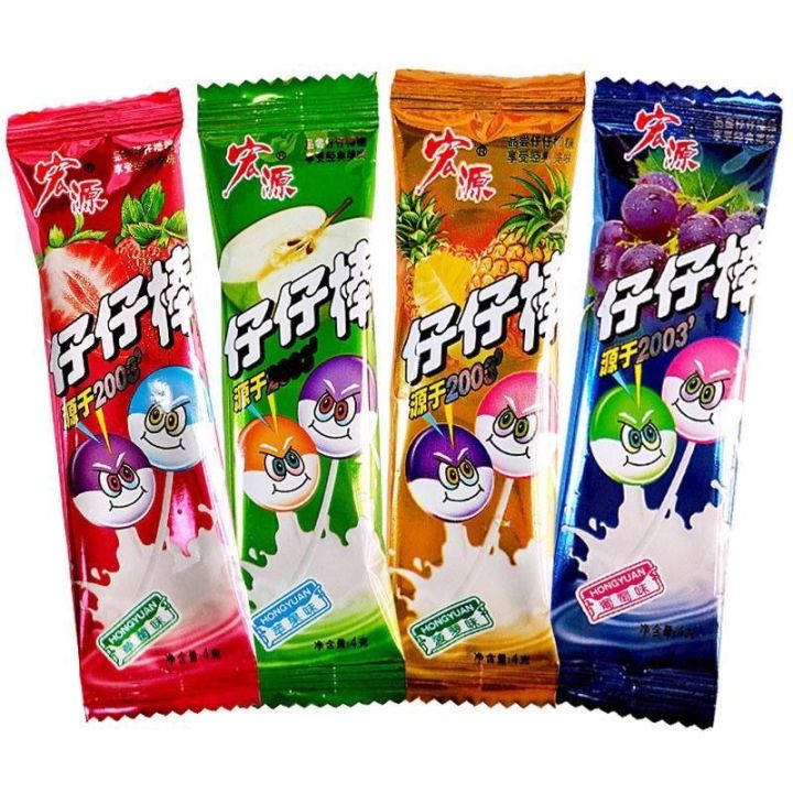 ZaiZai Stick 160 Lollipop Mixed Flavor 8090 Childhood Snack Kids Candy ...
