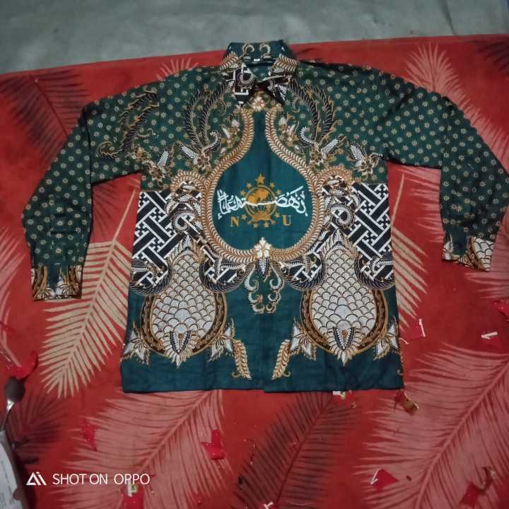 WisNU kemeja batik NU premium / kemeja batik NU formal / seragam batik ...