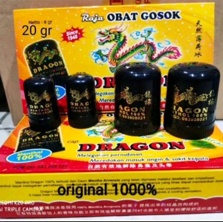 Dragon Menthol 8gr & 20gr (Obat Gosok Original) | Lazada Indonesia