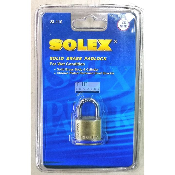 [100% ORIGINAL] SOLEX PREMIUM SL110 SERIES SATIN SOLID BRASS PADLOCKS ...