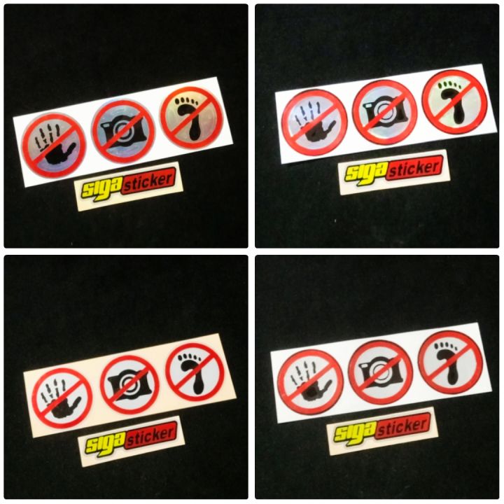 Sticker Dilarang Injak, Dilarang Pegang, Dilarang Photo Stiker ...