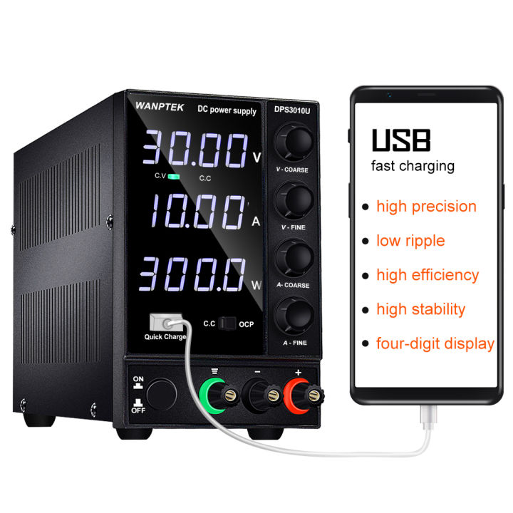 UK plug DC power supply adjustable 4 digit lab Bench power source 30V 10A 60V 5A AC switching ...