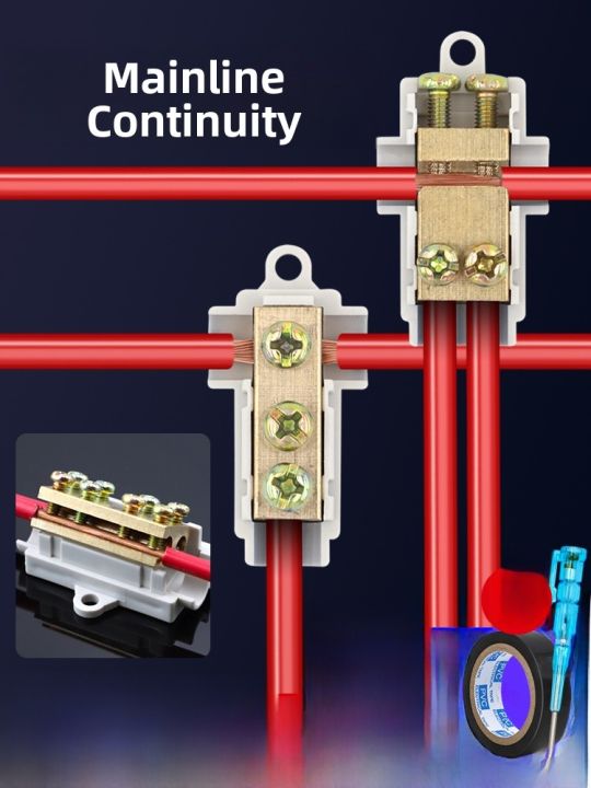 High Power Quick Wiring T-Type Branching Connector Terminal Block One ...