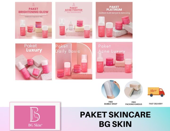 BG SKIN PAKET ALL VARIANS || PAKET SKINCARE BG SKIN | Lazada Indonesia
