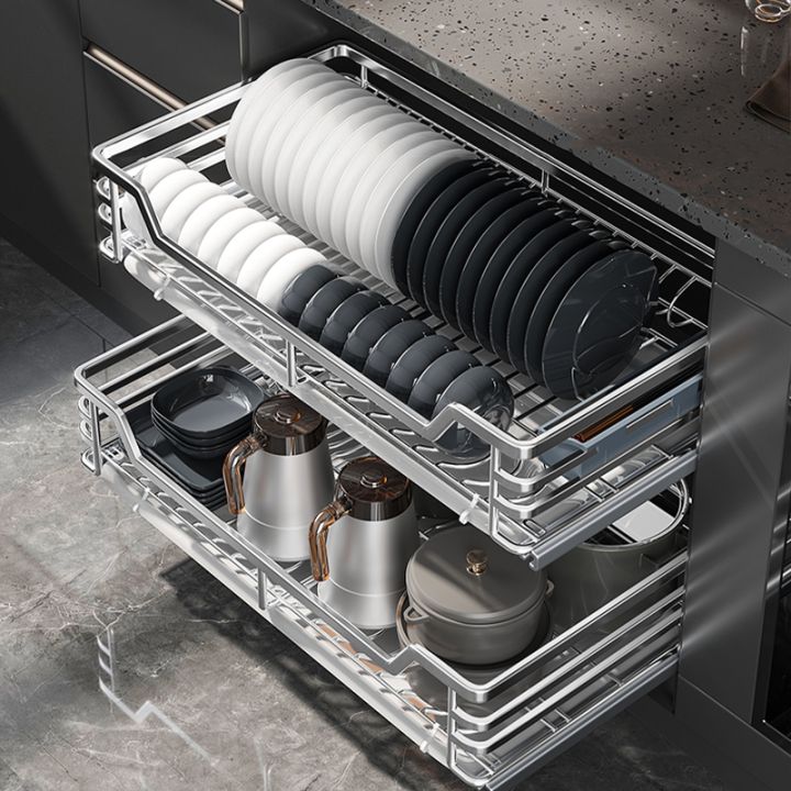 HYM Pull Out Basket for Kitchen Cabinet Pull Out Tray Dish Cabinet ...