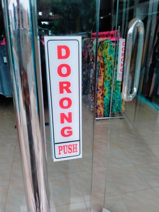 TANDA PINTU TARIK - DORONG | Lazada Indonesia