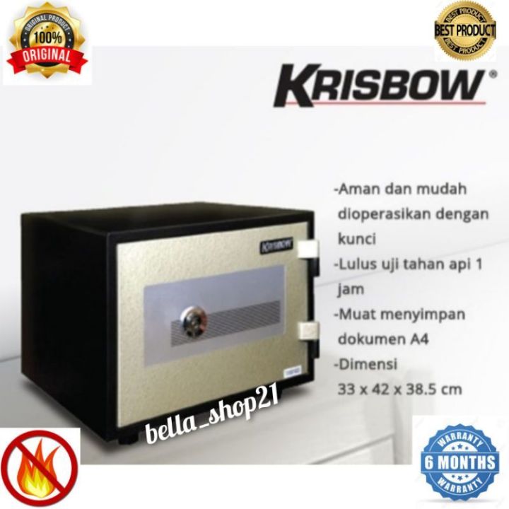 Krisbow brankas atau lemari besi penyimpanan safety box tahan api A041 ...