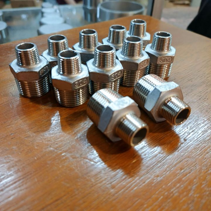 Double Nepel Reducer 1 x 3/8 Inch Drat Stainless 304 | Lazada Indonesia