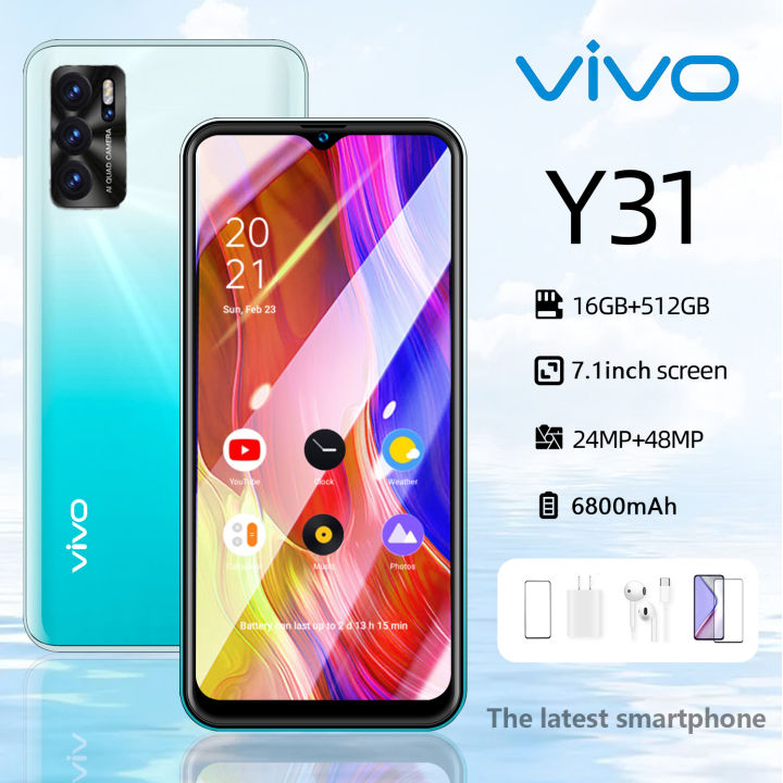 【รับประกัน 1 ปี】ของแท้ 100% VIV0 Y31 Pro โทรศัพท์มือถือ 5Gสมาร์ทโฟน เครื่องใหม่ จอ HD 7.1 นิ้ว ...