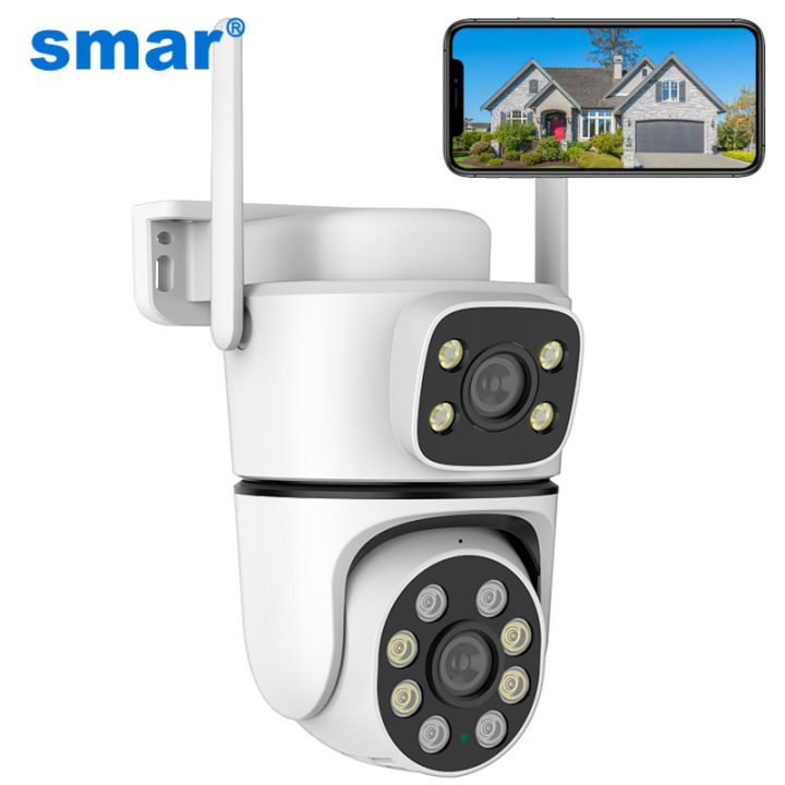 Smar 4MP PTZ Wifi IP Camera Dual Lens Outdoor 5X Zoom Ai Auto Tracking ...