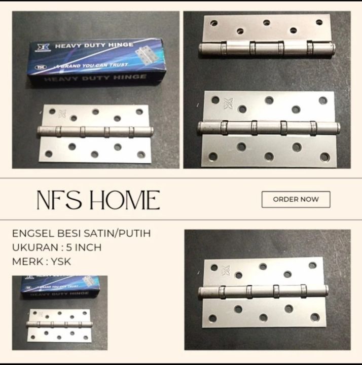 Engsel Pintu Besi Heavy Duty Hinge 4 Inch 5 Inch Satin | Lazada Indonesia