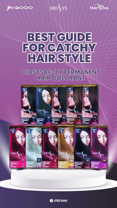 DIOSYS HAIRCOLOR CAT RAMBUT SALON 45ml cat pewarna rambut halal dios ...