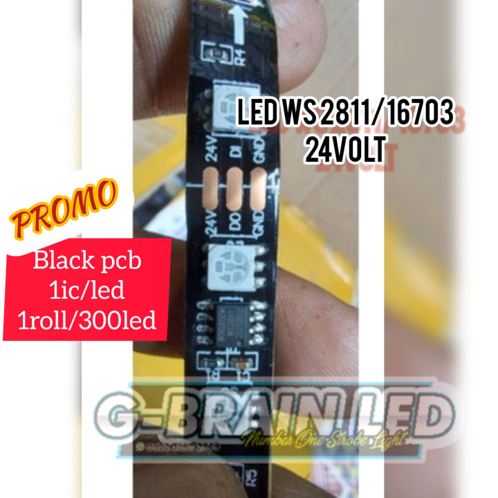 LED WS2811 24V LED RAPAT PCB HITAM | Lazada Indonesia